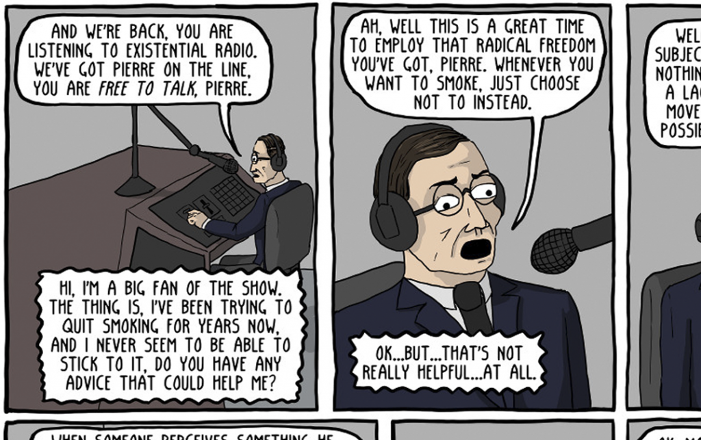 Existential Radio with Jean-Paul Sartre [Comic] | Critical-Theory.com